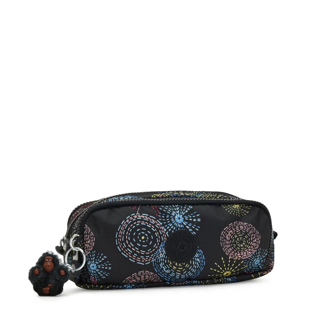 Estojo Kipling Gitroy Estampado Homemade Stars Preto - Viajante Moderno