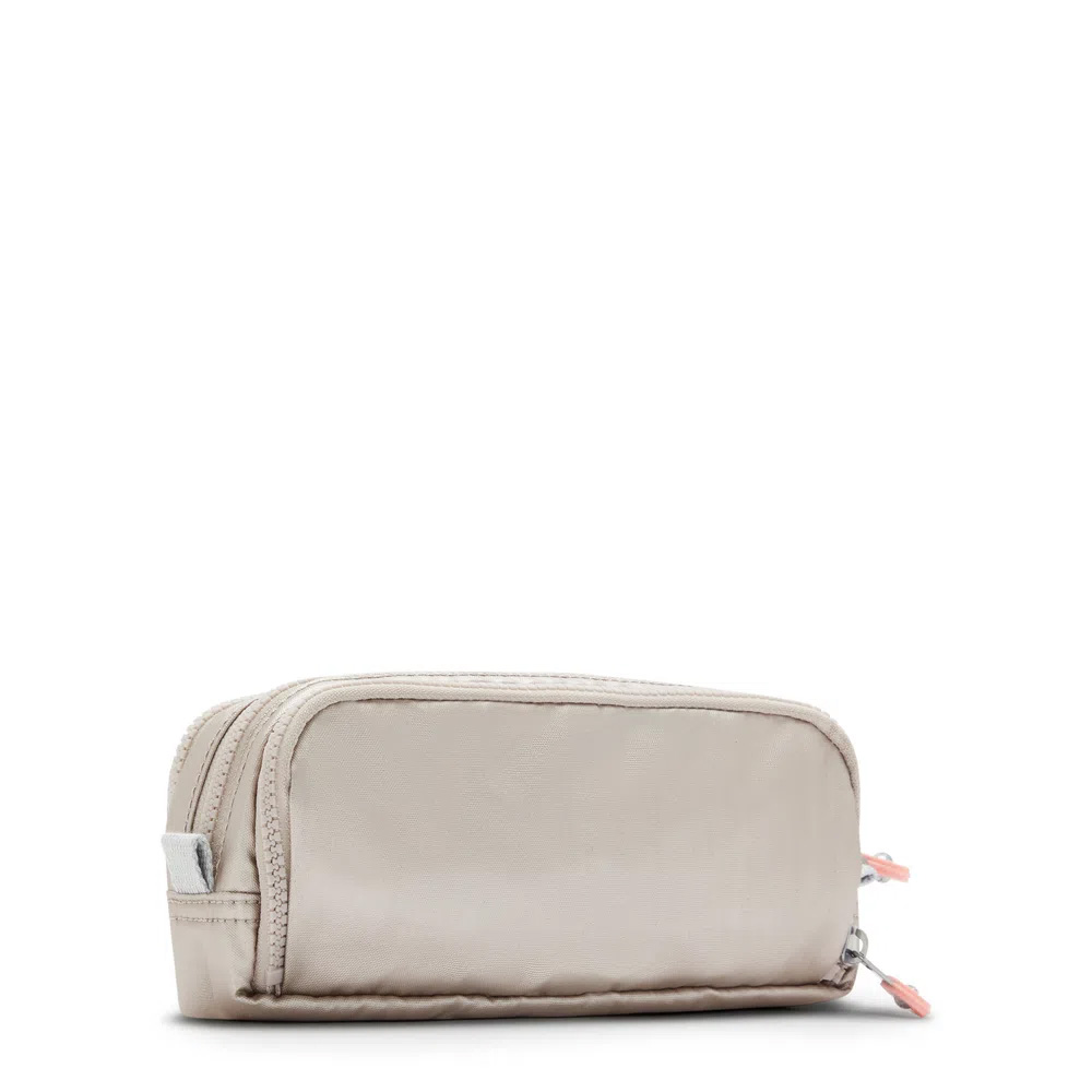 Estojo Kipling Gitroy Soft Metallic Glow Prata - Viajante Moderno
