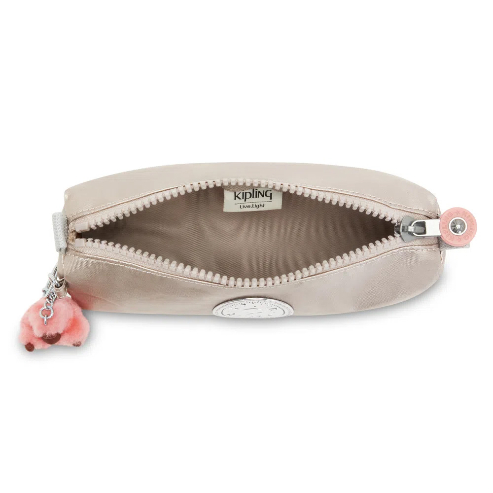 Estojo Kipling Penal Freedom Soft Metallic Glow Rosa Claro - Viajante ...