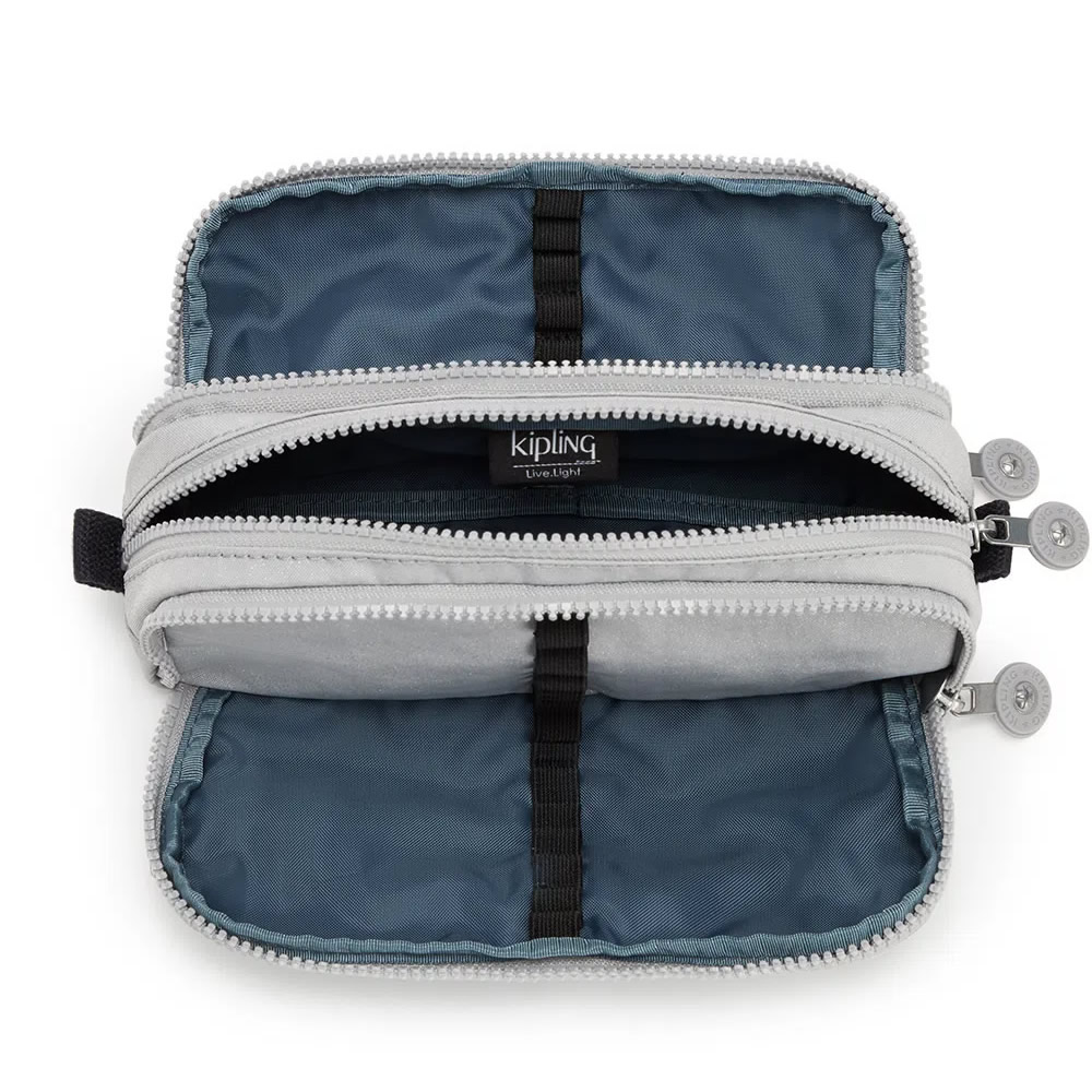 Estojo Kipling Penal Gitroy Cinza Claro - Viajante Moderno