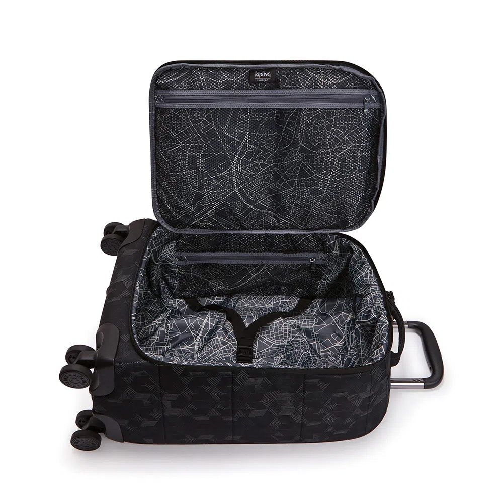 Mala de Bordo Kipling City Spinner S Mysterious Grid Preto - Viajante ...