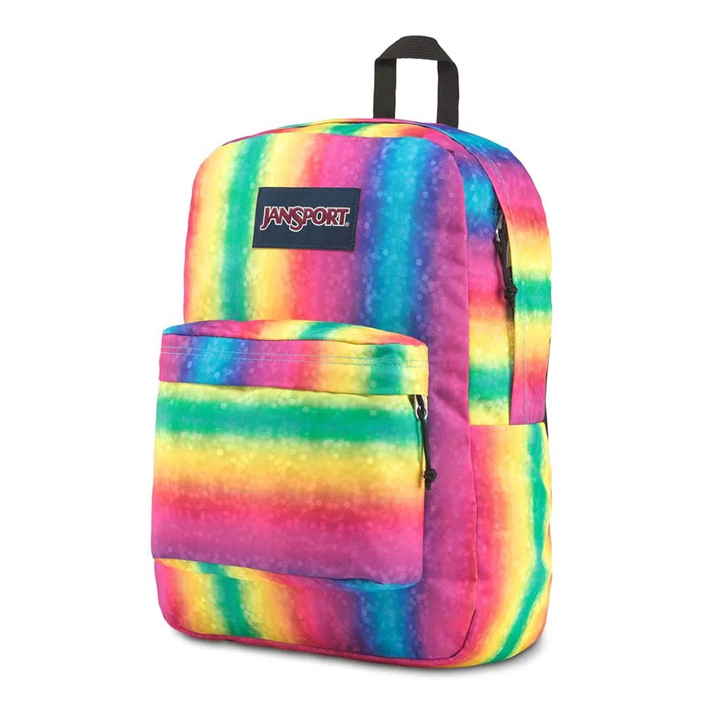 Mochila JanSport Superbreak Rainbow Sparkle 25 Litros - Viajante Moderno