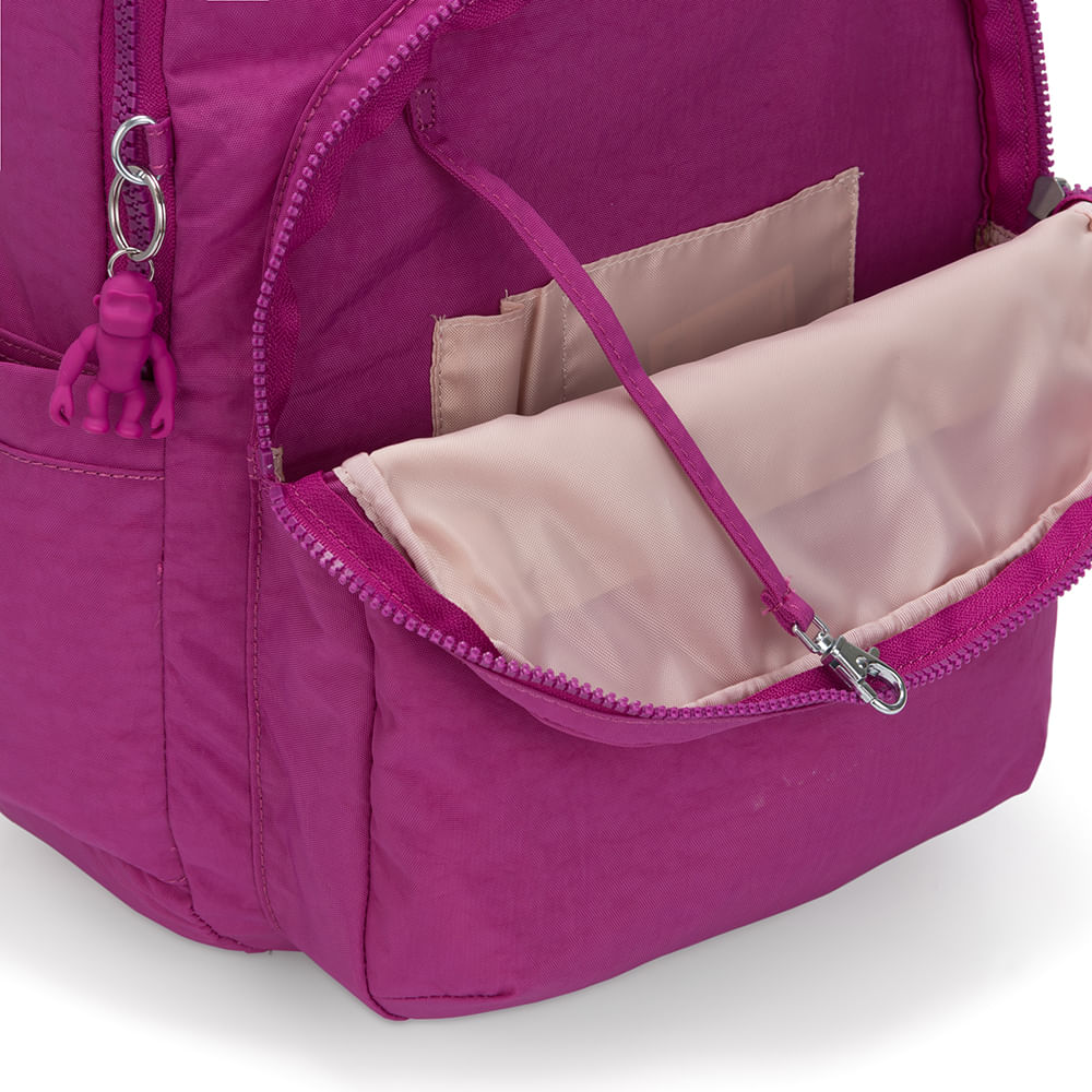 Mochila Kipling Seoul 27L Rosa Bright Pink - Viajante Moderno