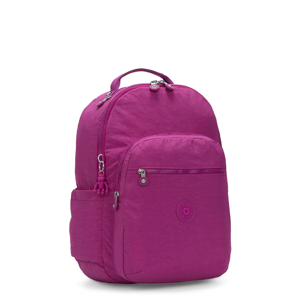 Mochila Kipling Seoul 27L Rosa Bright Pink - Viajante Moderno