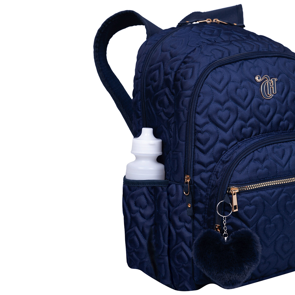 Mochila Sestini Capricho Crush 2 Compartimentos Azul Marinho - Viajante ...