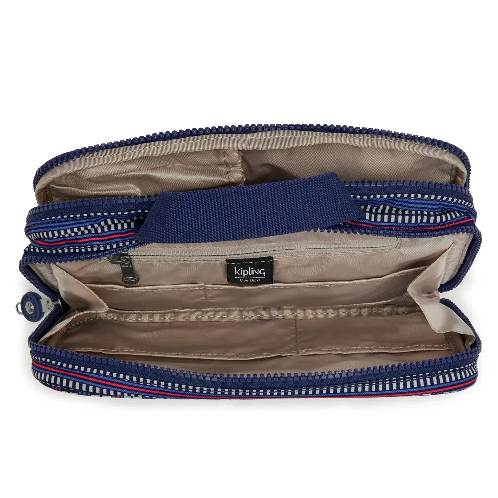 Necessaire Kipling Jaconita Blue Geo Print - Viajante Moderno