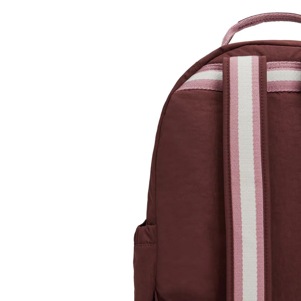 Mochila Kipling Seoul 27 Litros Mahogany Vinho - Viajante Moderno
