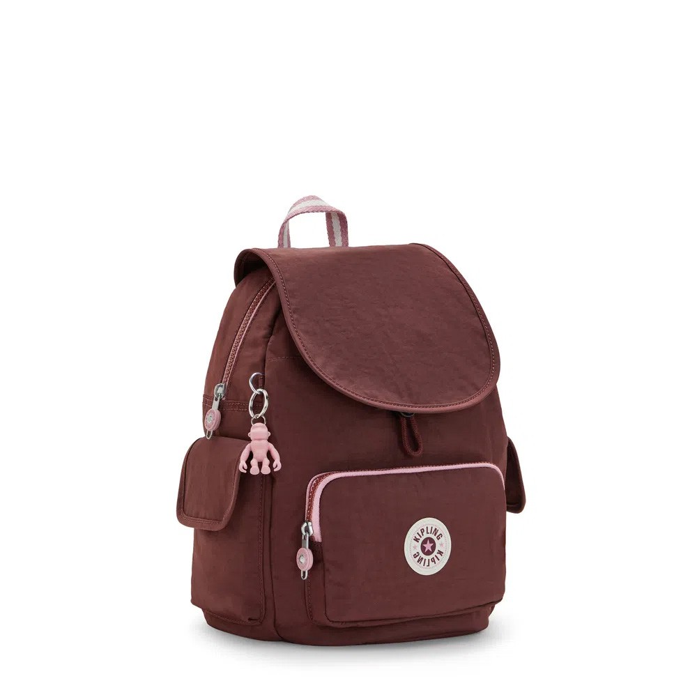 Mochila Kipling City Pack S 13 Litros Mahogany Vinho - Viajante Moderno