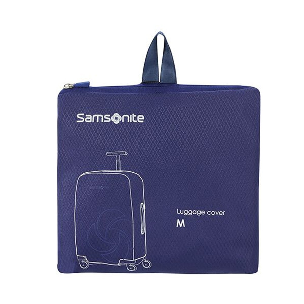 Capa Para Mala Samsonite Cover Média Azul Escuro - Viajante Moderno