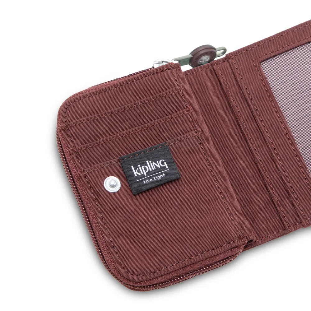 Carteira Kipling Tops Mahogany Vinho - Viajante Moderno