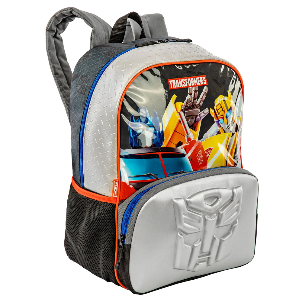 Mochila Sestini Escolar Transformers X Autobots Prata - Viajante Moderno