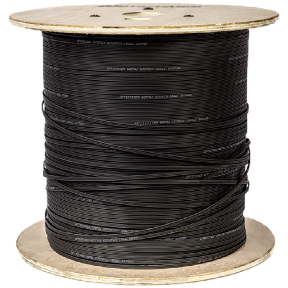Cabo Óptico Drop 1fo 1km Flat Optictimes - WRJ Distribuidora