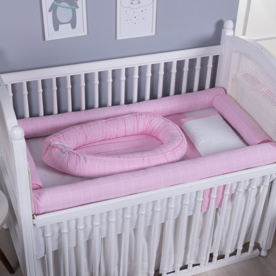 Kit Enxoval de Bebê Coleção Xadrez Rosa - Monzillo Baby Kids - Enxovais ...