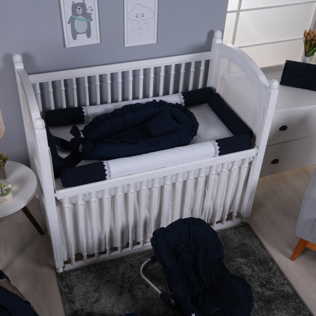 Kit Enxoval de Bebê Coleção Cor Lisa Azul Marinho - Monzillo Baby Kids ...