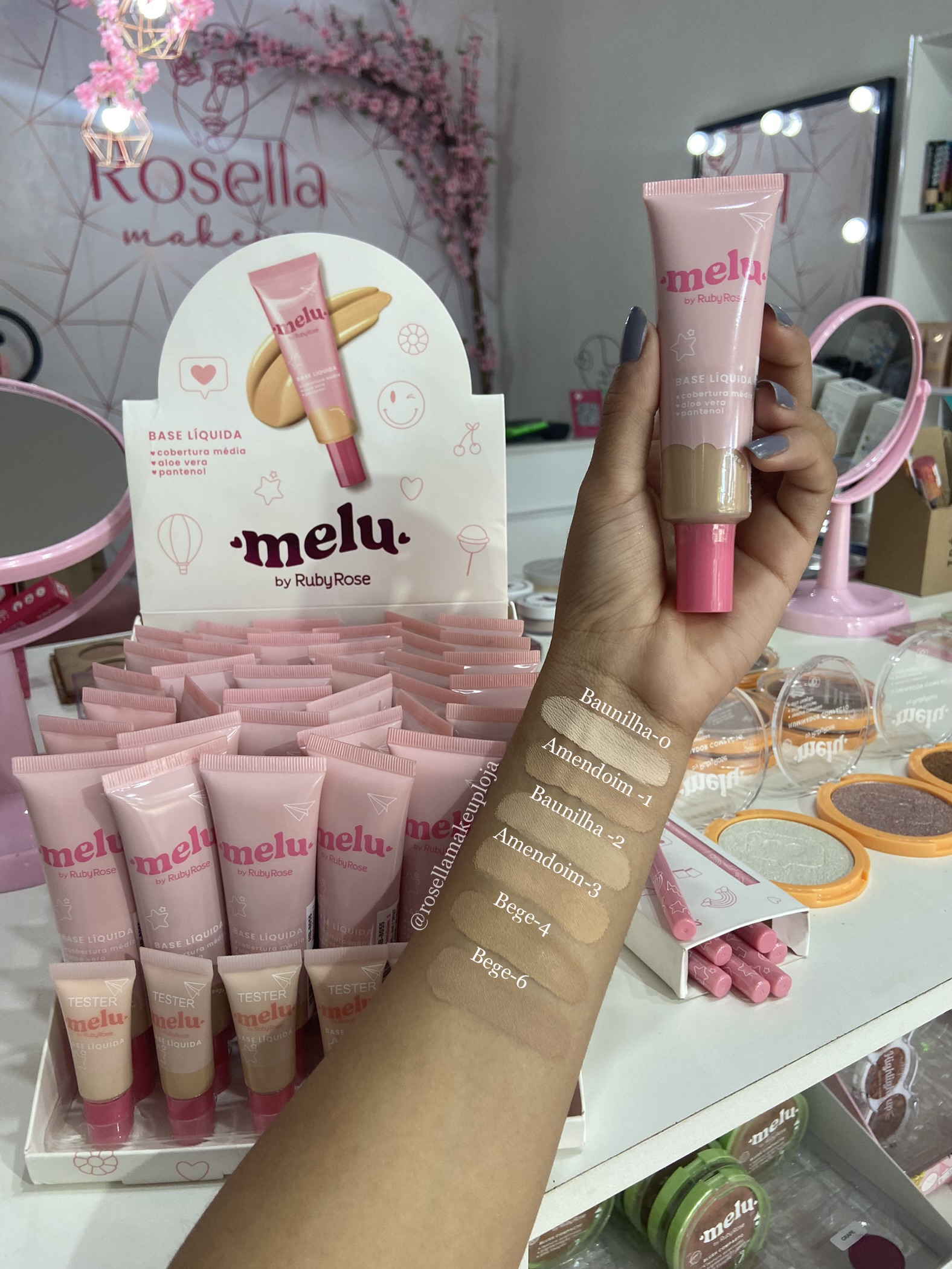 Base líquida Melu - Ruby Rose - Rosella makeup