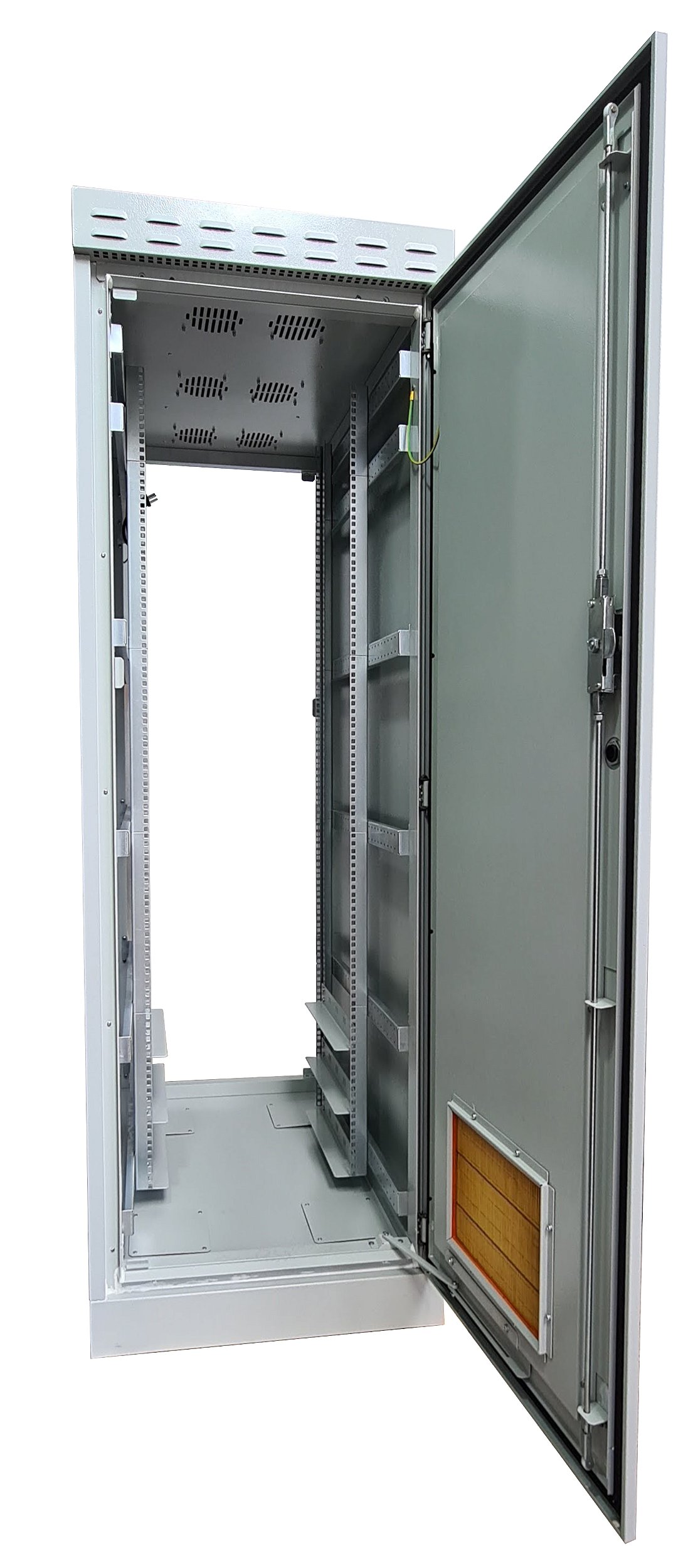 Gabinete Rack Outdoor de piso fabricado em alumínio, com proteção IP55 ...