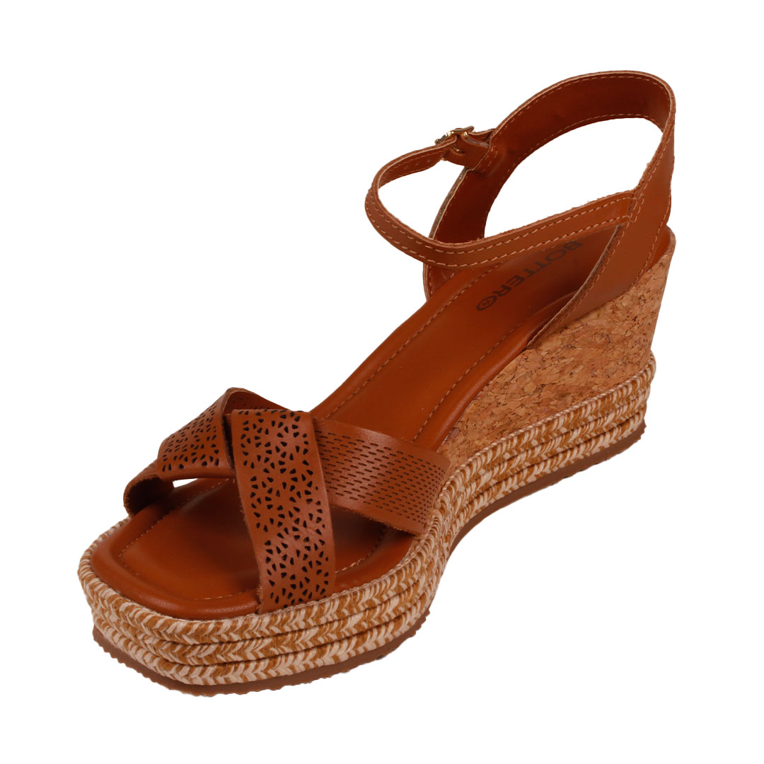 Sandália Anabela Feminina Casual Fivela Bottero 365923 - Becker Calçados