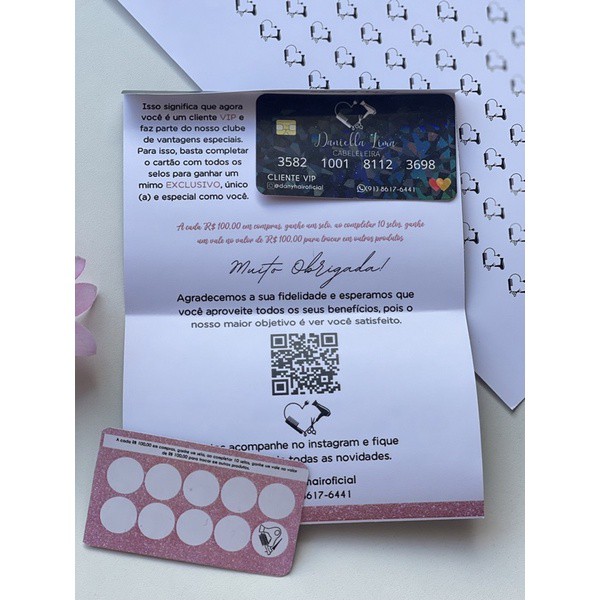 Cartas Para Cartão Fidelidade - preciosa criativa