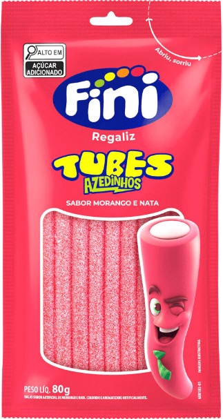Tubes Morango Cítrico 240g Fini - Bela Cerealista