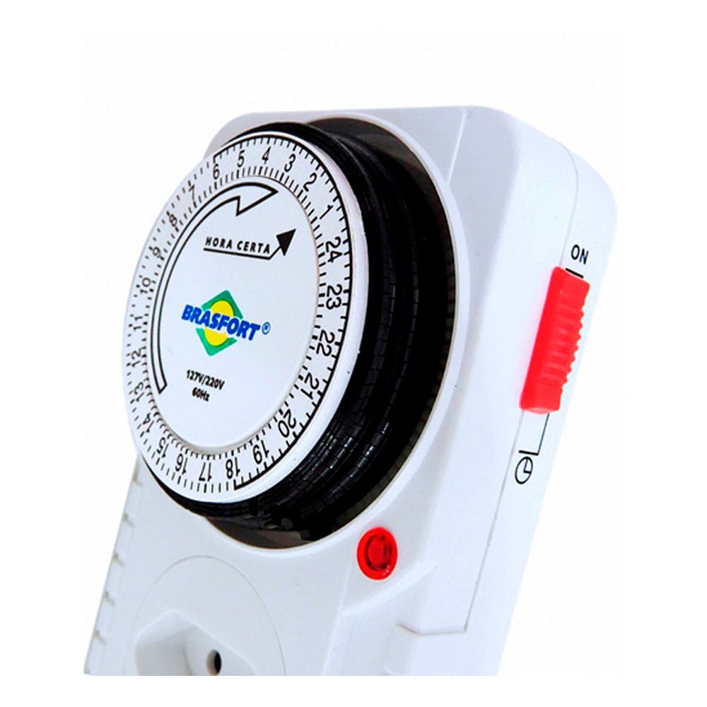 Timer Temporizador Programavel Analogico Bivolt Brasfort - Elétrica Rios