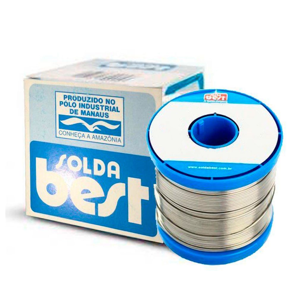 Carretel de Solda em fio Estanho Azul 1,0 60x40 250g Best - Elétrica Rios