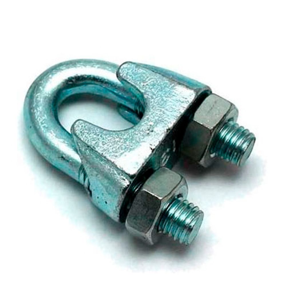 10 Clips Grampo P/ Cabo De Aço 5/16 8mm Galvanizado Starfer - Elétrica Rios