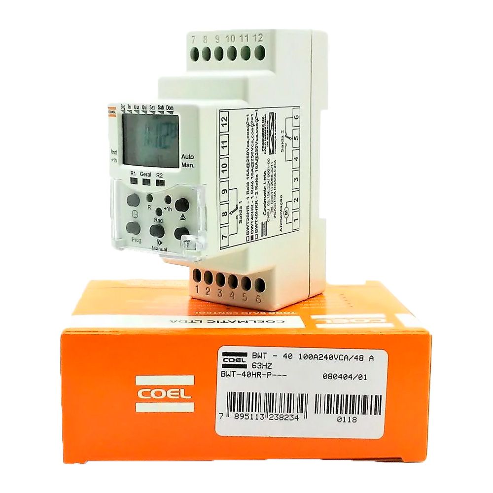 Timer Temporizador Digital Coel Bivolt Programador BWT40HR - Elétrica Rios