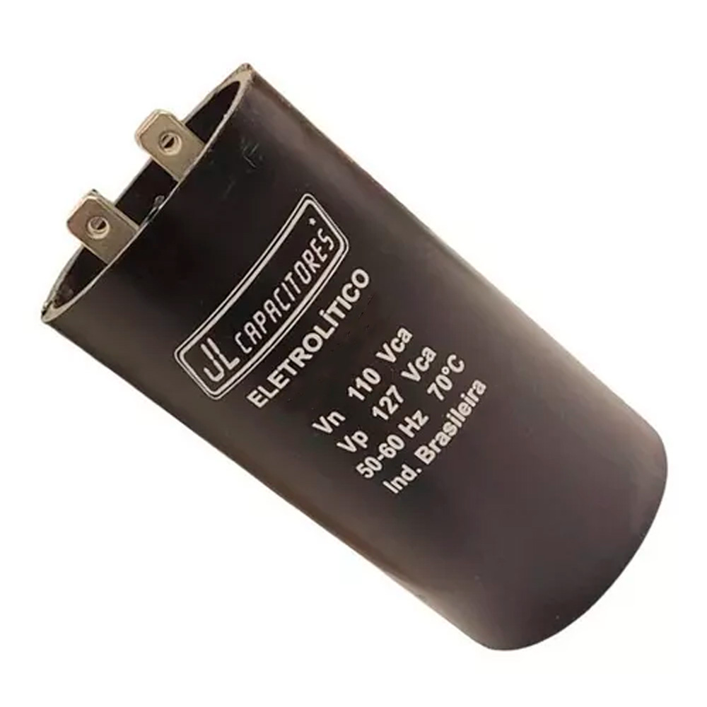 Capacitor Eletrolítico Partida de Motores 270-324 UF 127v - Elétrica Rios