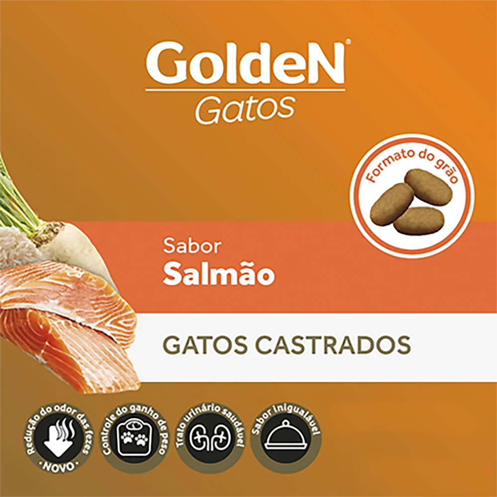 Ração PremieR Pet Golden Salmão para Gatos Adultos Castrados - PET FORT ...