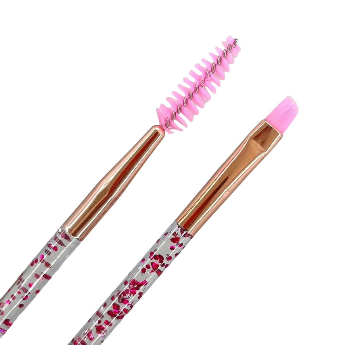 Pincel Duplo Rosa Com Glitter | Art Bell By Cacau - Art Bell By Cacau