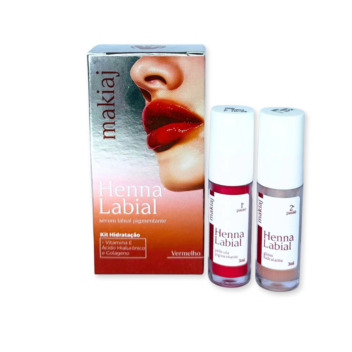 Henna Labial Vermelho Makiaj | Art Bell By Cacau - Art Bell By Cacau