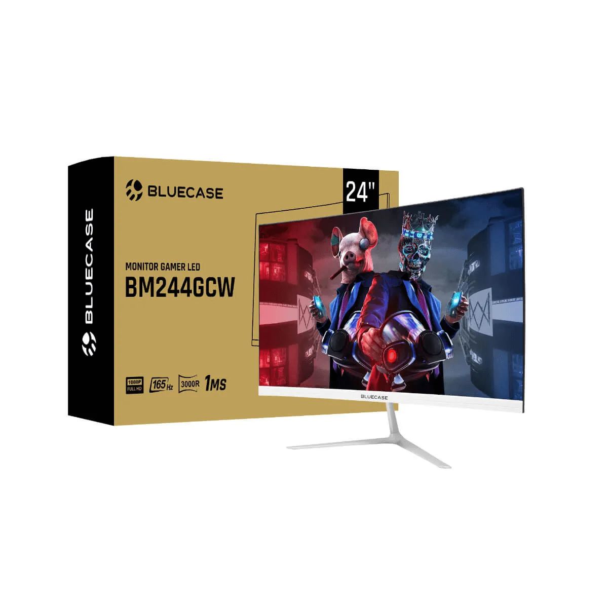 Monitor Gamer BlueCase 23,8"Curvo FHD 165Hz Hdmi DP BM244GCW - BS ...