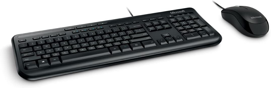 Teclado Microsoft Multimídia + Mouse Basic Óptico Wired Desktop 600 ...