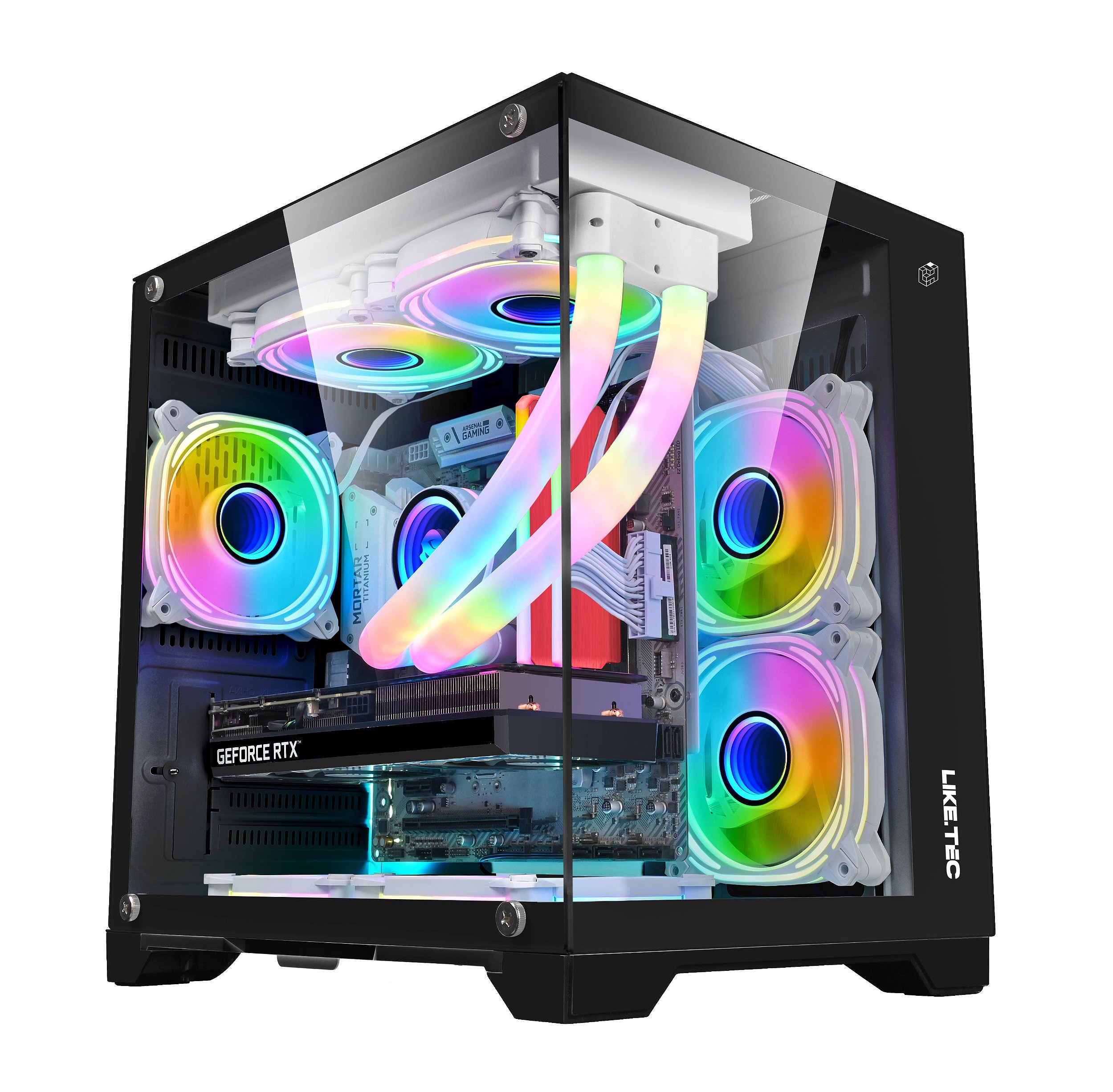 Gabinete Gamer LikeTec Mad Rock ARGB C/ 4 Fans Cubo Aquário - BS ...