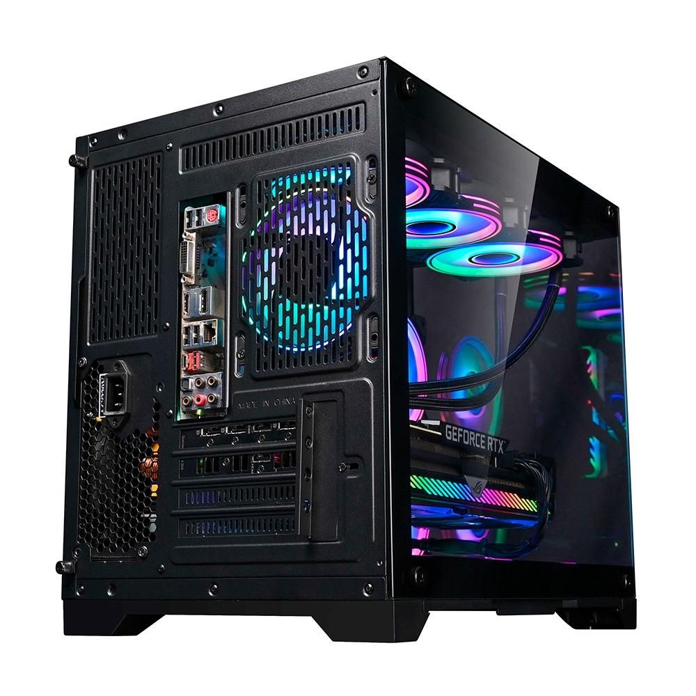 Gabinete Gamer Liketec Mad Rock Preto Cubo Aquário Sem Fans - Blue Sky ...