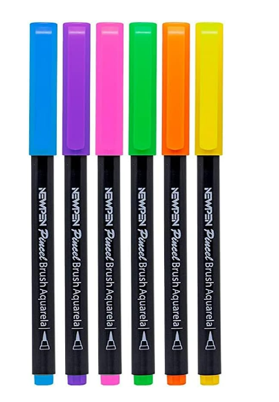 Brush Pen Neon Newpen - 6 Cores - Casa Elias