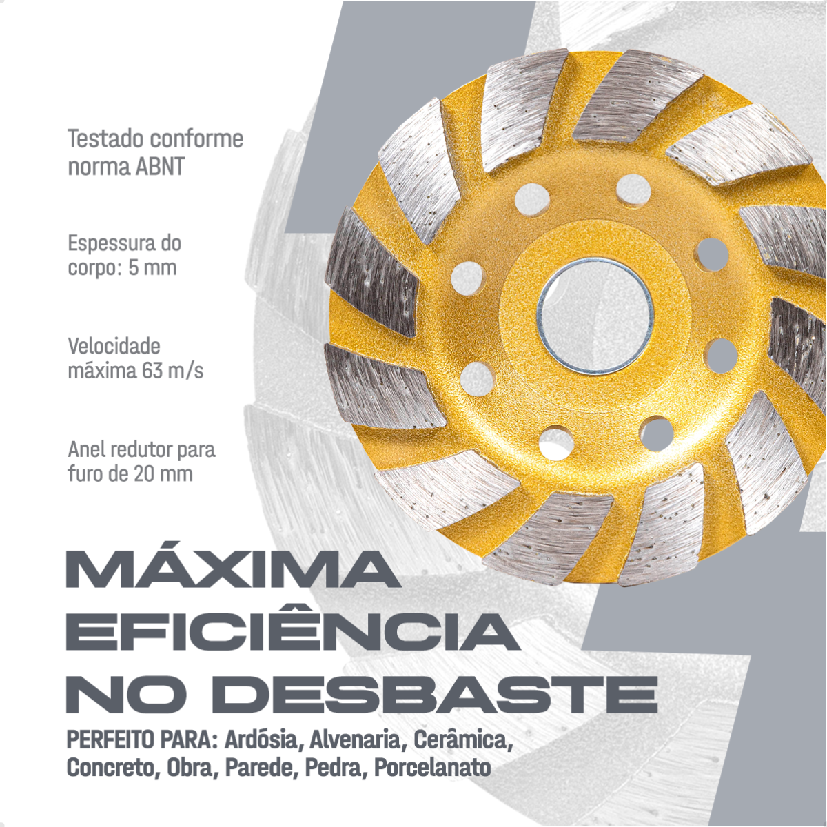Kit 2 Disco Rebolo Desbaste Diamantado Concreto Mármore - Casa Panta ...