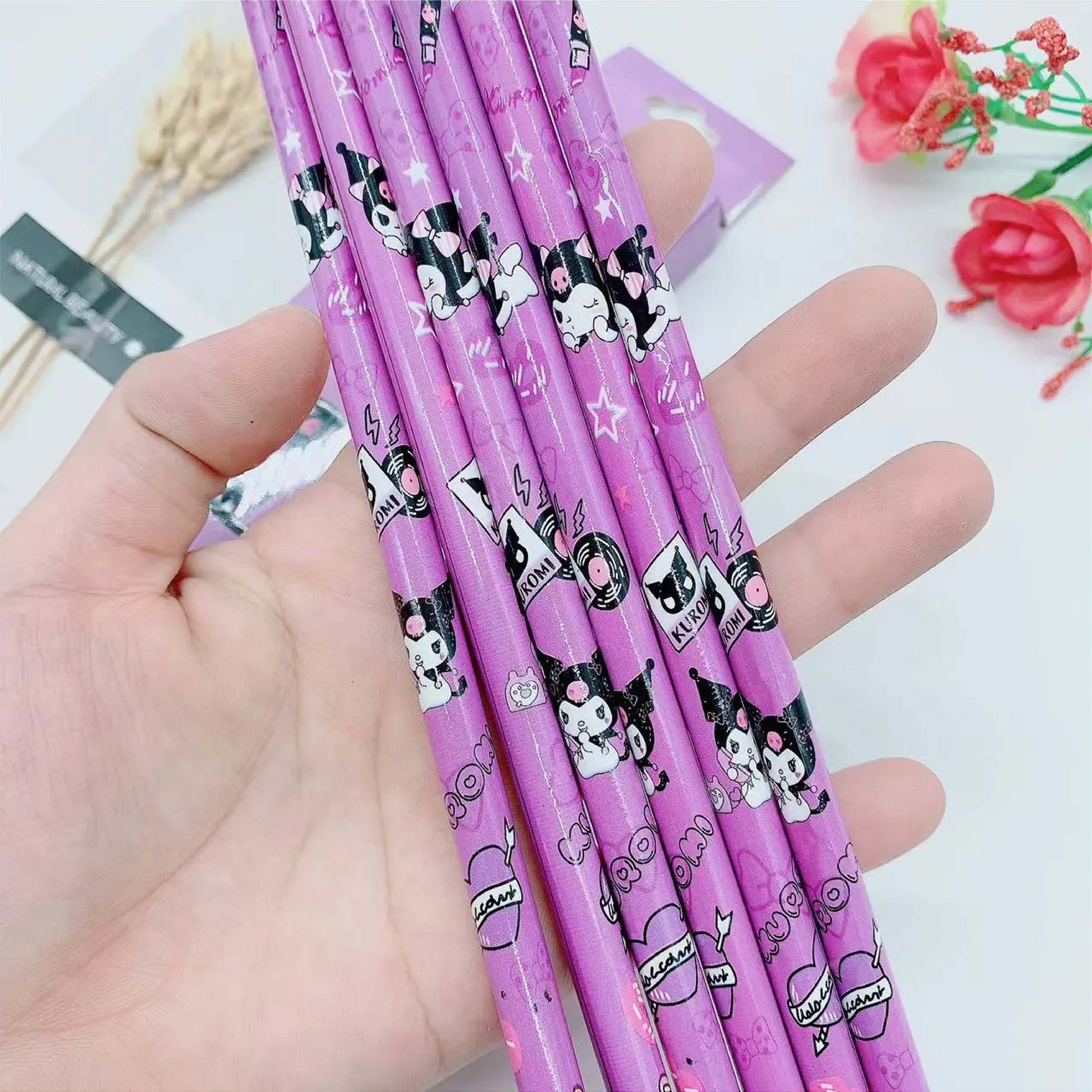 Kit 4 Lápis HB Personagens Da Sanrio - Hello kitty - Kuromi - My Melody ...