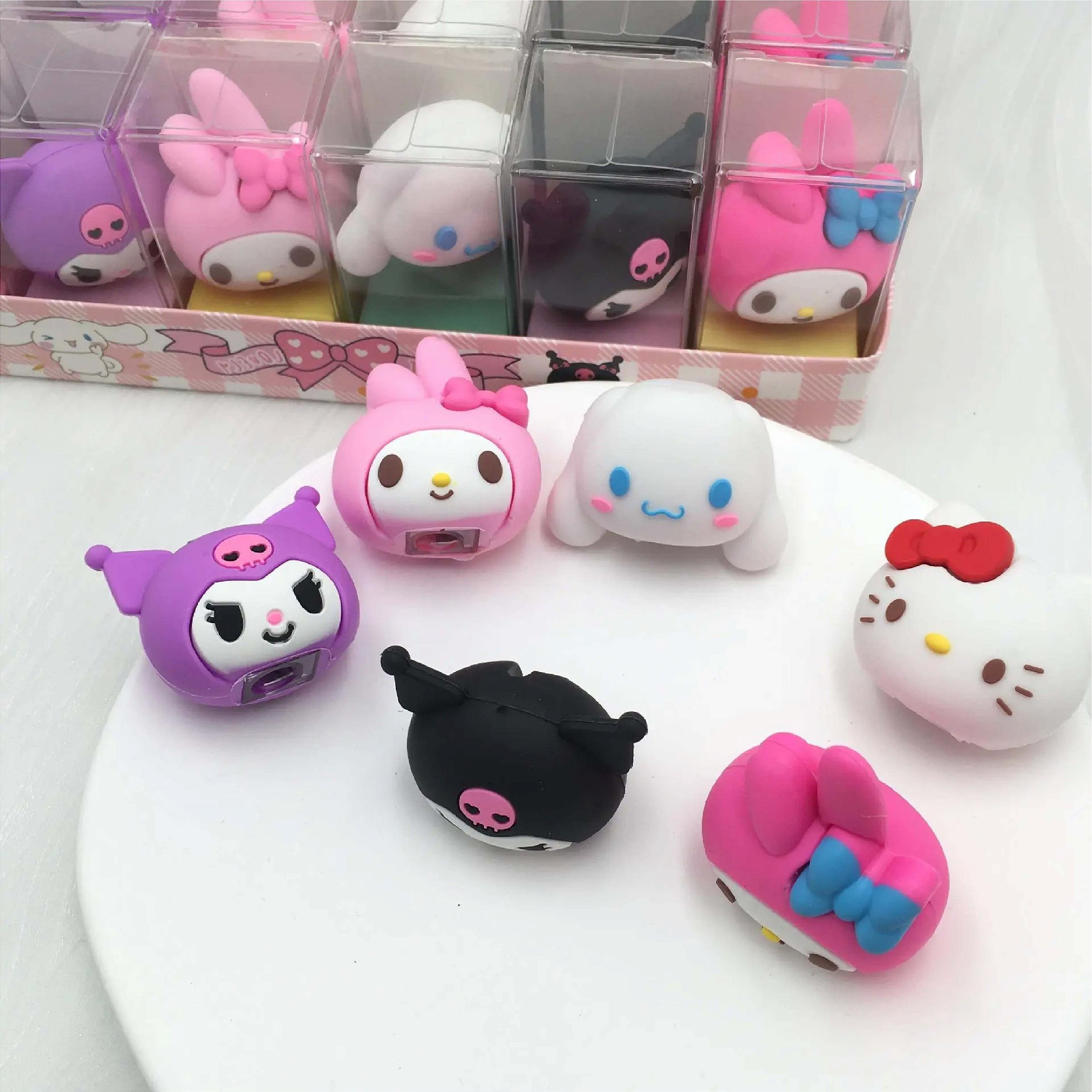 Apontador e Borracha Personagens turma Sanrio, Hello Kitty, Kuromy My ...