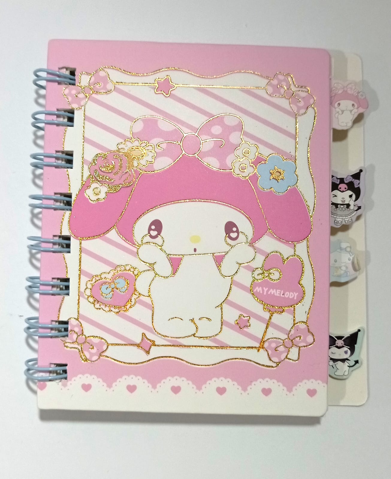 Kit 5 caderneta, bloco de notas Sanrio, Kuromi, Cinnamoroll, My Melody ...