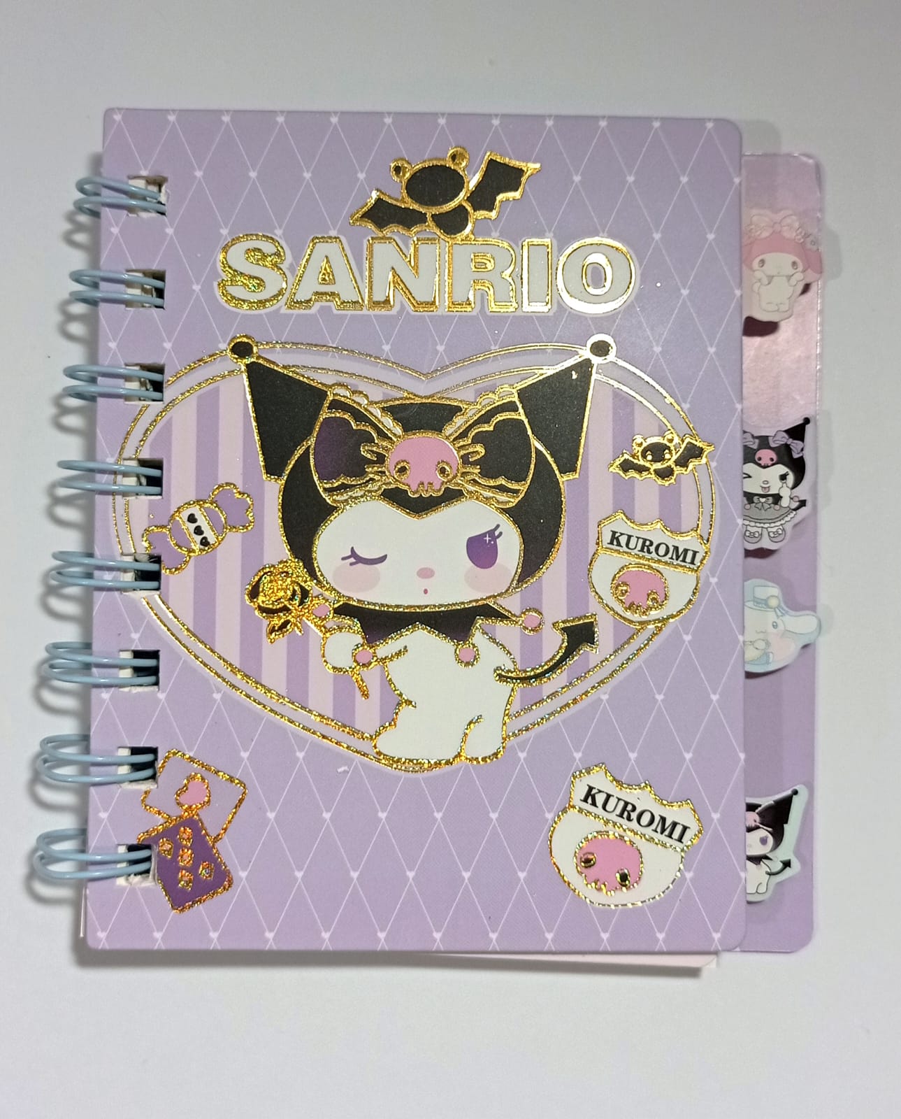 Kit 5 caderneta, bloco de notas Sanrio, Kuromi, Cinnamoroll, My Melody ...