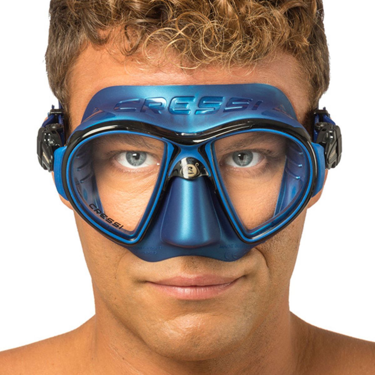 Máscara de Mergulho Cressi Zeus - Cobalt - ILHA DA PESCA
