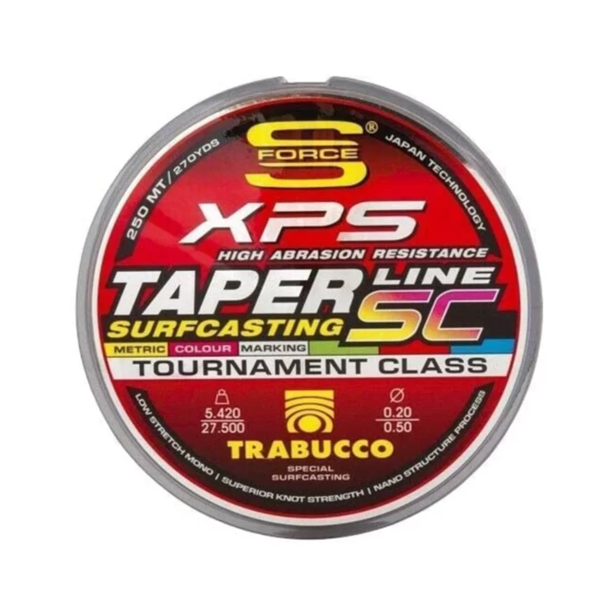 Linha Trabucco Xps Taper Line SC Multicolor Surfcasting - 250m - ILHA DA PESCA
