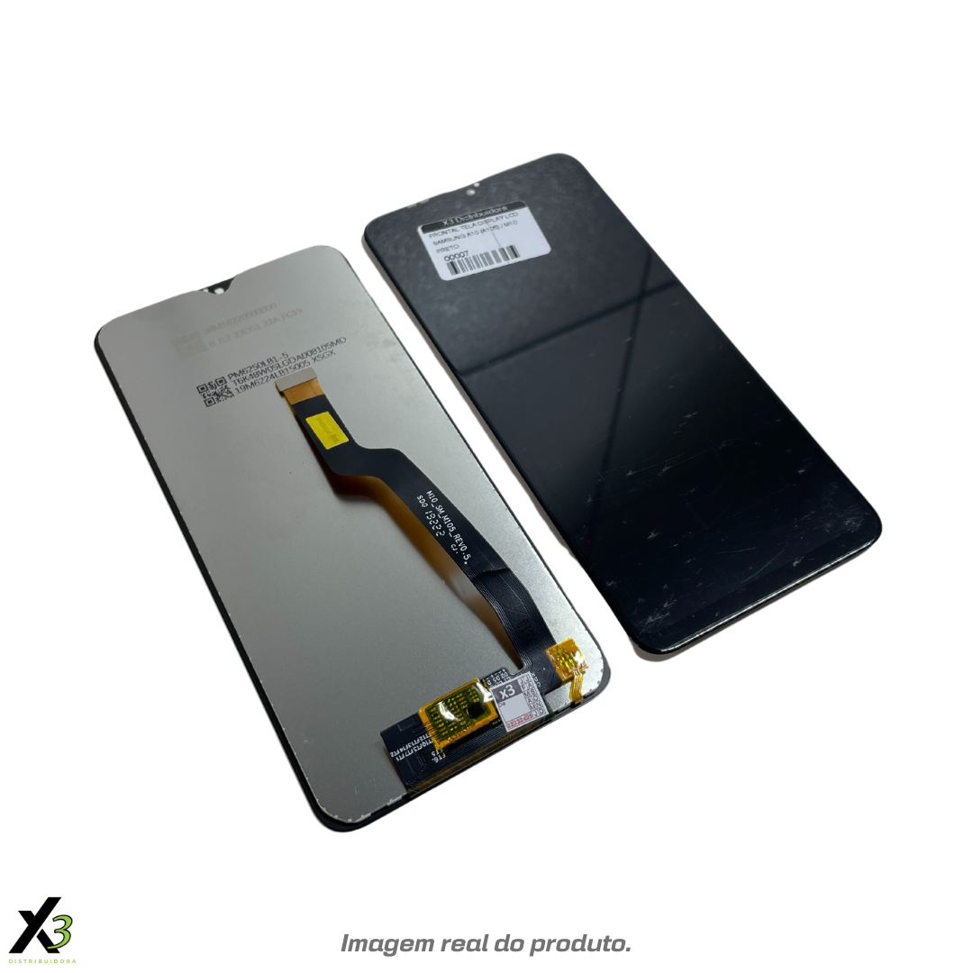Frontal Tela Display Samsung A10 (A105) / M10 (M105) 1 Linha - X3 ...