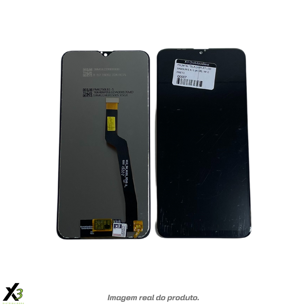 Frontal Tela Display Samsung A10 (A105) / M10 (M105) 1 Linha - X3 ...