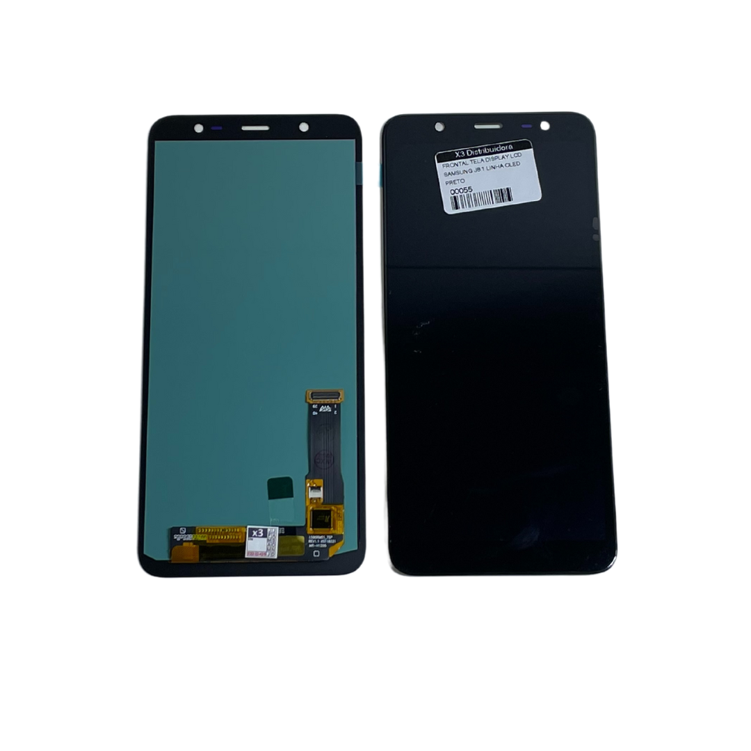 Frontal Tela Display Samsung J8 (J810) Oled 1 Linha - X3 Distribuidora ...