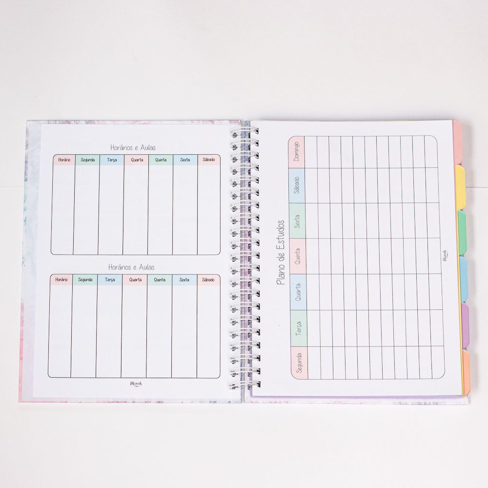 Caderno Moreih folhas reposicionáveis Wire-o - Pink -Infinity - Moreih Paper