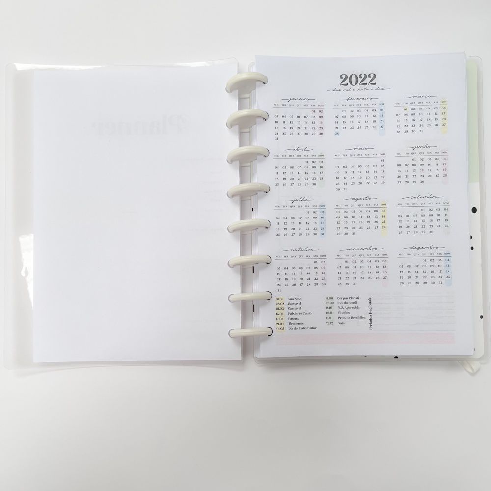 Planner Color Basic - A5 ( 8 Furos ) - Pitaya - Moreih Paper