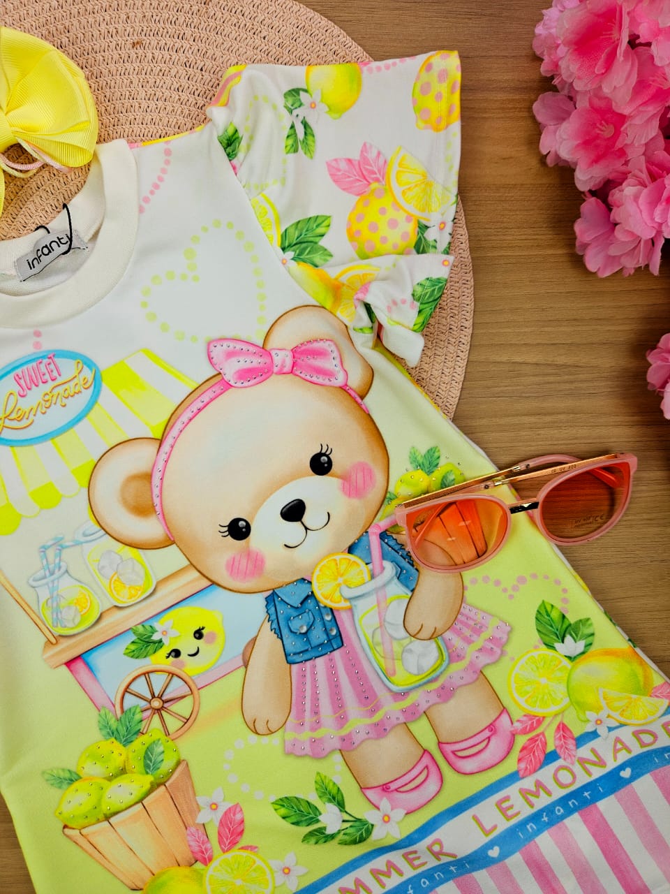 Vestido em Molecotton Ursinho Infanti - Ju Baby Store