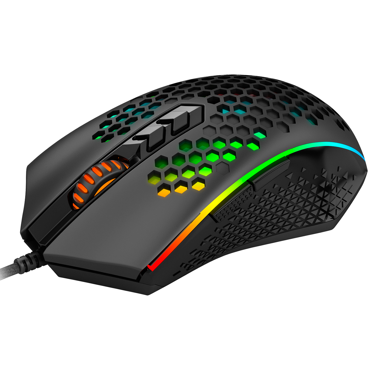 Mouse Gamer Redragon Memeanlion Honeycomb 12400 DPI 7 Botões M809-K ...